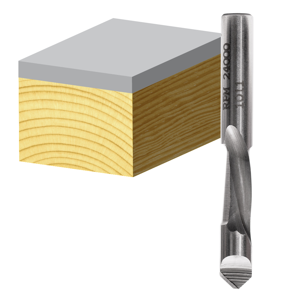 Router bit for a drill store
